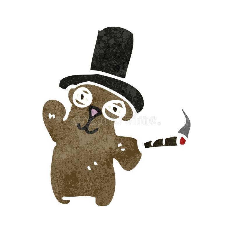 Rich teddy bear cartoon stock vector. Illustration of hand - 38034223