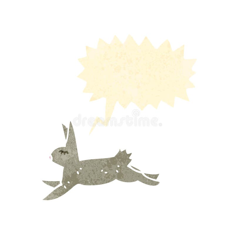 Retro Cartoon Running Rabbit Stock Vector - Illustration of retro ...