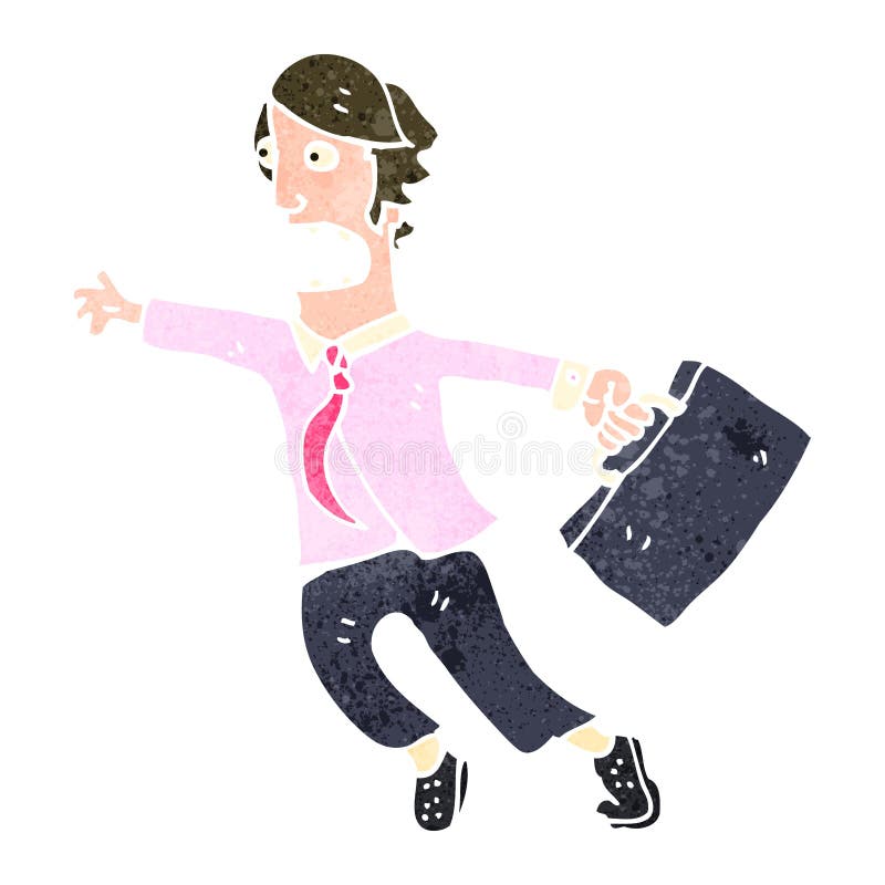 Retro Cartoon Rushing Businessman Stock Illustrations – 15 Retro ...
