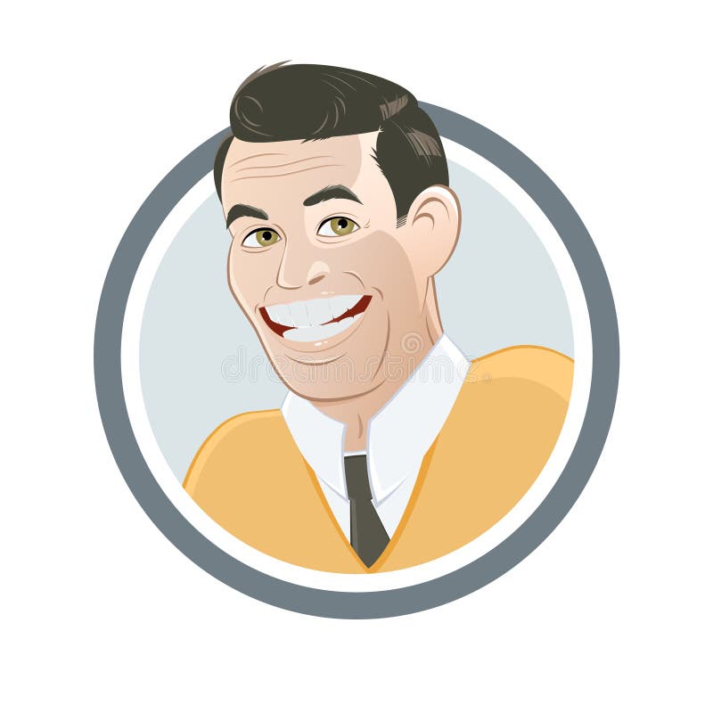 Retro cartoon salesman stock vector. Illustration of drawing - 25420988