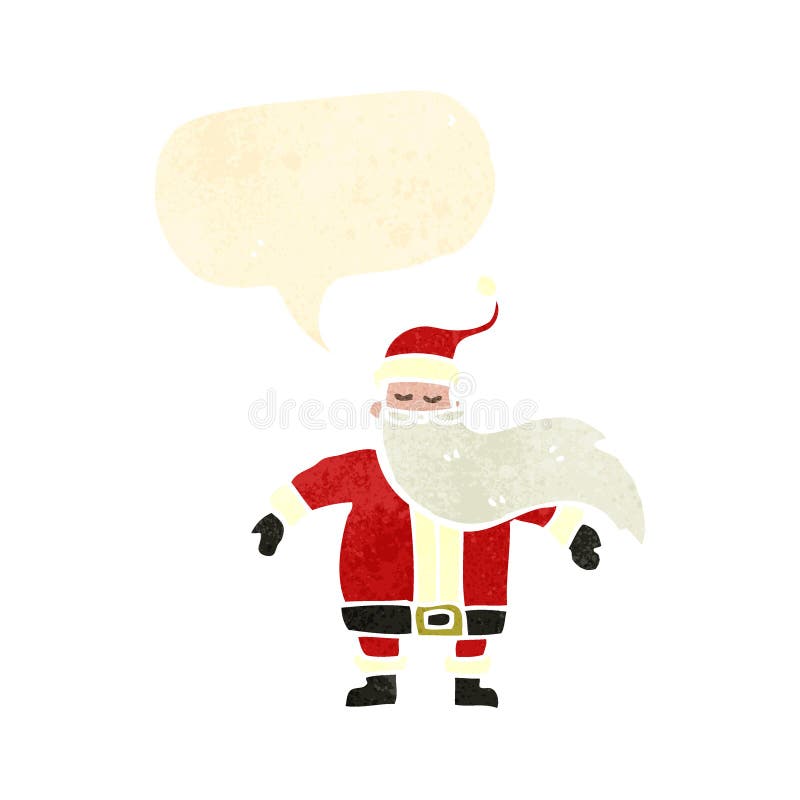 Retro cartoon santa stock vector. Illustration of speaking - 37574335