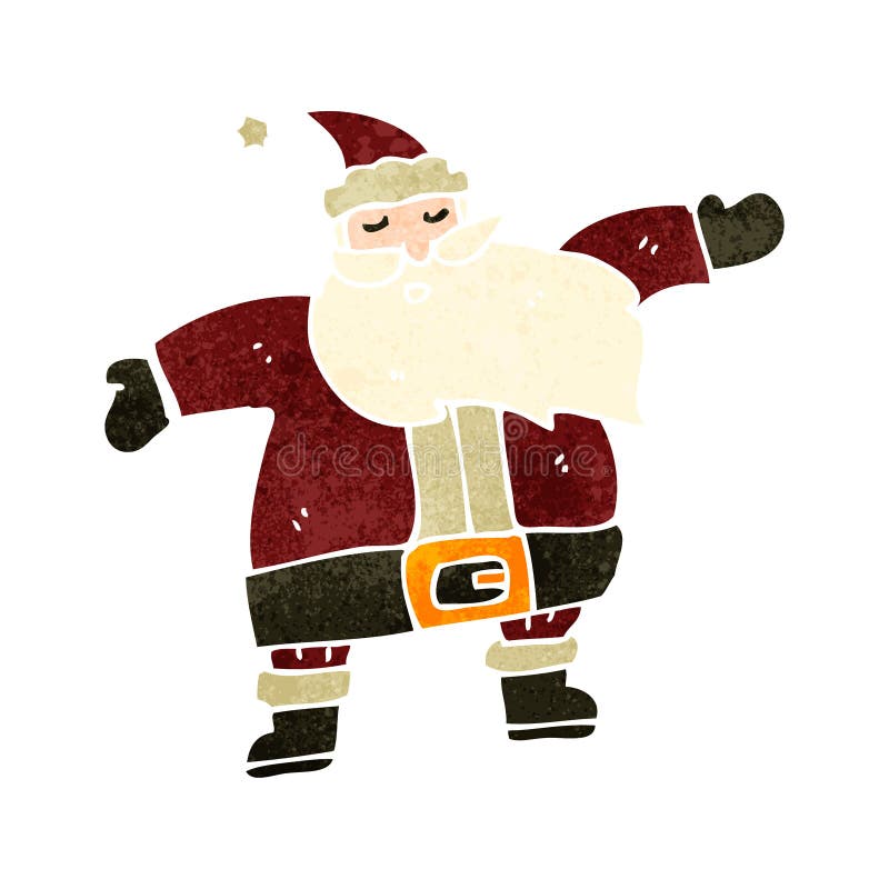 Retro cartoon santa claus stock vector. Illustration of funny - 37594657