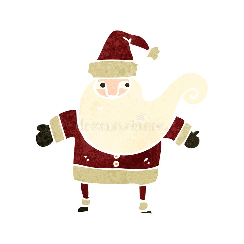 Retro cartoon santa claus stock vector. Illustration of funny - 37594672