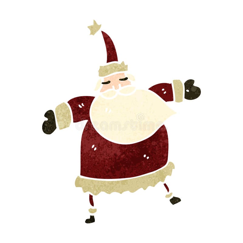 Retro cartoon santa claus stock vector. Illustration of painted - 37594691