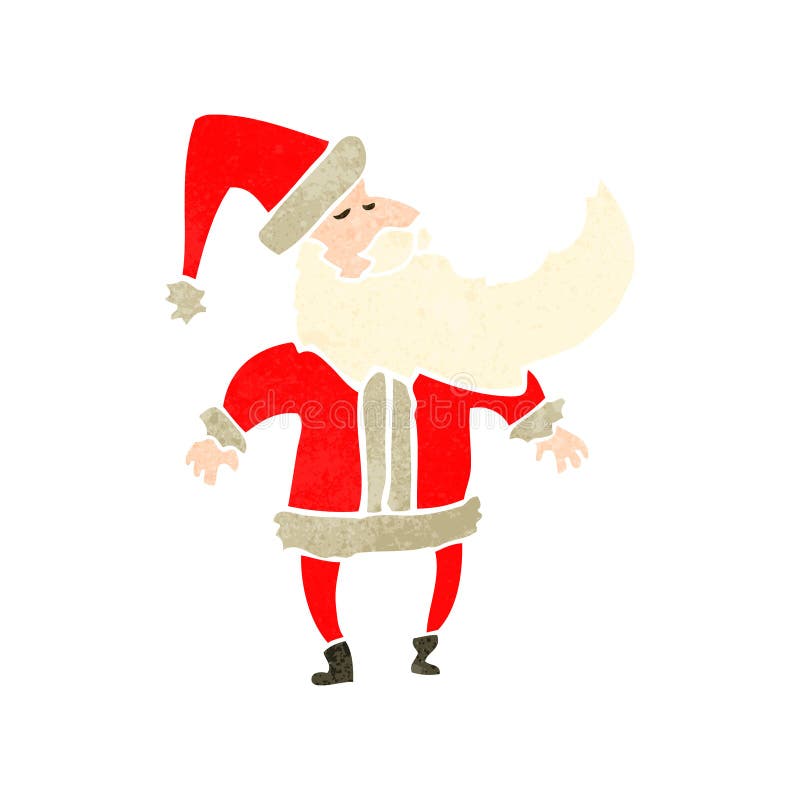 Retro cartoon santa claus stock vector. Illustration of christmas ...