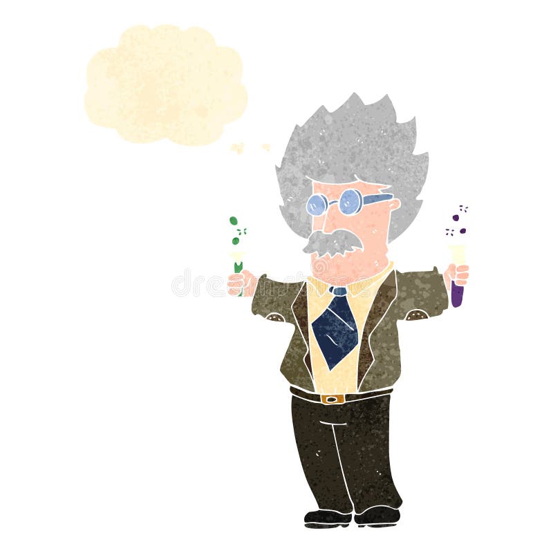 Retro Cartoon Science Teacher Stock Vector - Illustration of funny ...