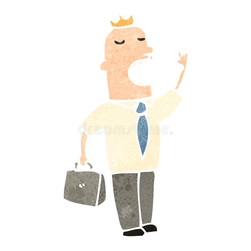 Retro Cartoon Self Important Office Guy Stock Vector - Illustration of ...