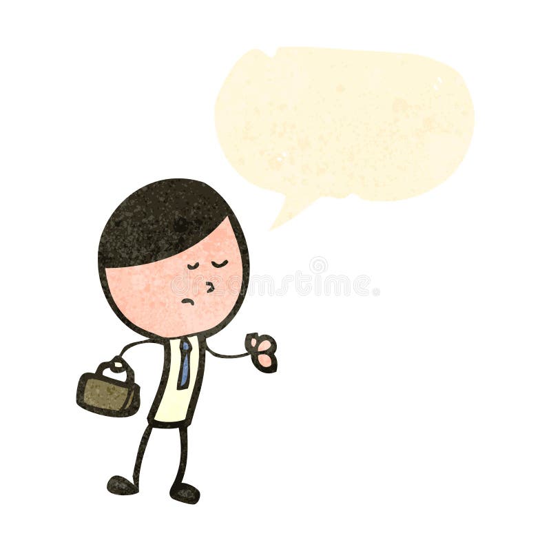 Retro Cartoon Sensible Businessman Stock Vector - Illustration of ...