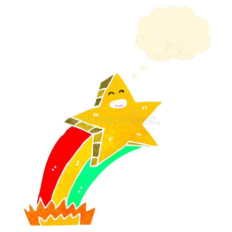Retro Cartoon Shooting Star Stock Vector - Illustration of texture ...