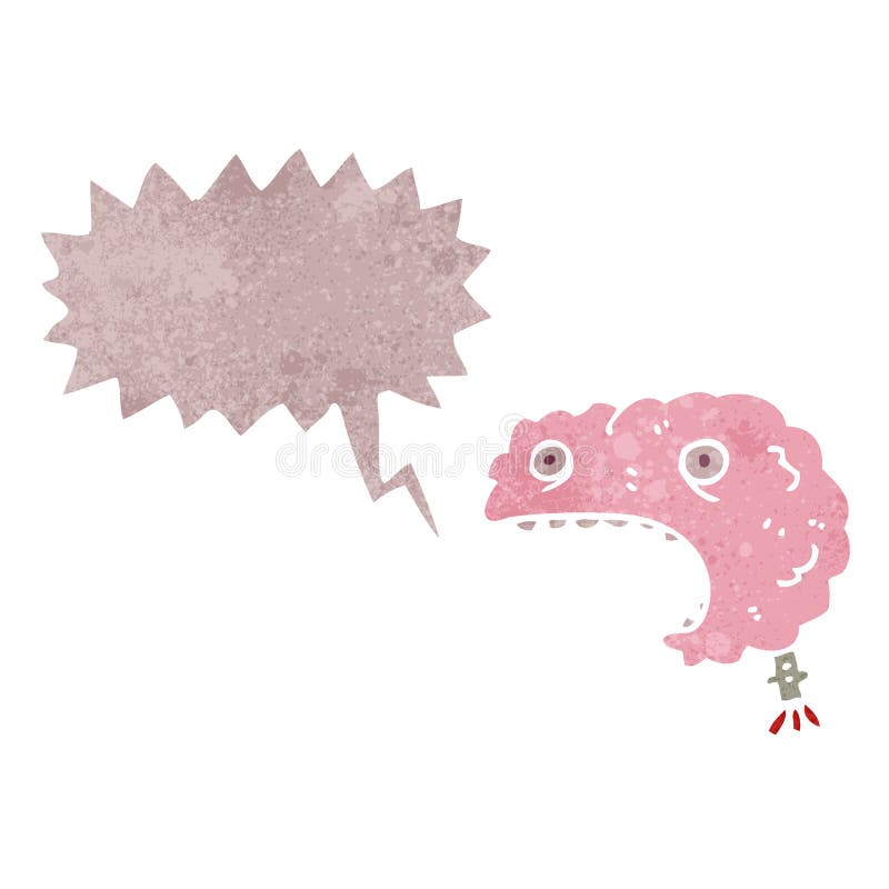 Retro Cartoon Shouting Brain Stock Vector - Illustration of traditional ...