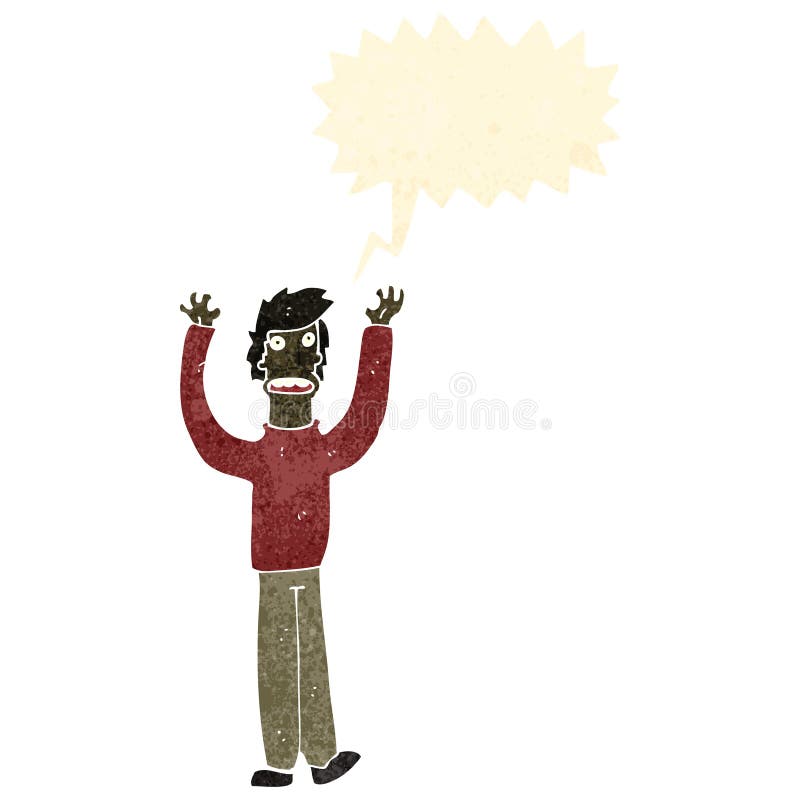 Retro cartoon shouting man stock illustration. Illustration of artwork ...