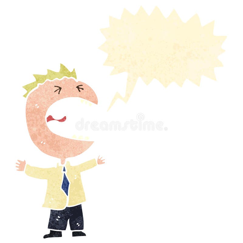 Retro cartoon shouting man stock vector. Illustration of hand - 37588909