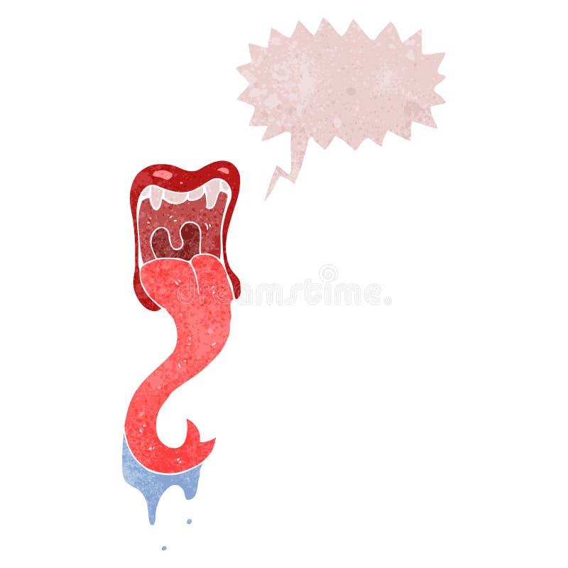 Retro Cartoon Shouting Mouth Stock Illustration - Illustration of ...