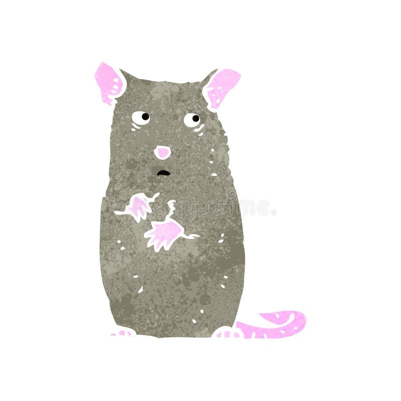 Retro cartoon shy mouse stock vector. Illustration of traditional ...