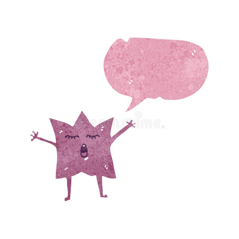 Singing Star Balloon in the Cartoon Shape Stock Vector - Illustration ...