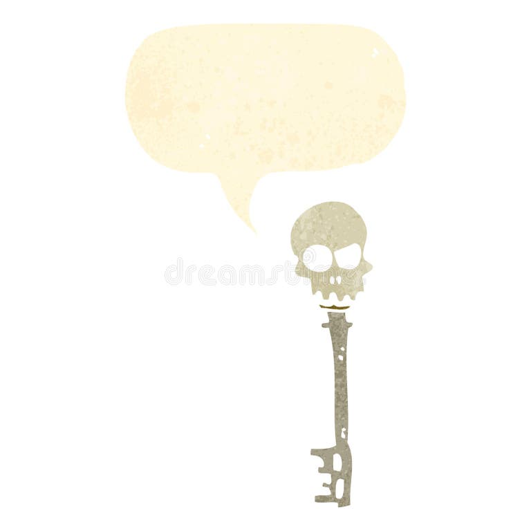 Retro cartoon,skeleton key stock vector. Illustration of drawing - 37579683