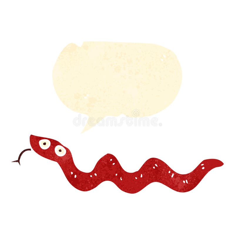 Retro Cartoon Slithering Snake Stock Illustration - Illustration of ...