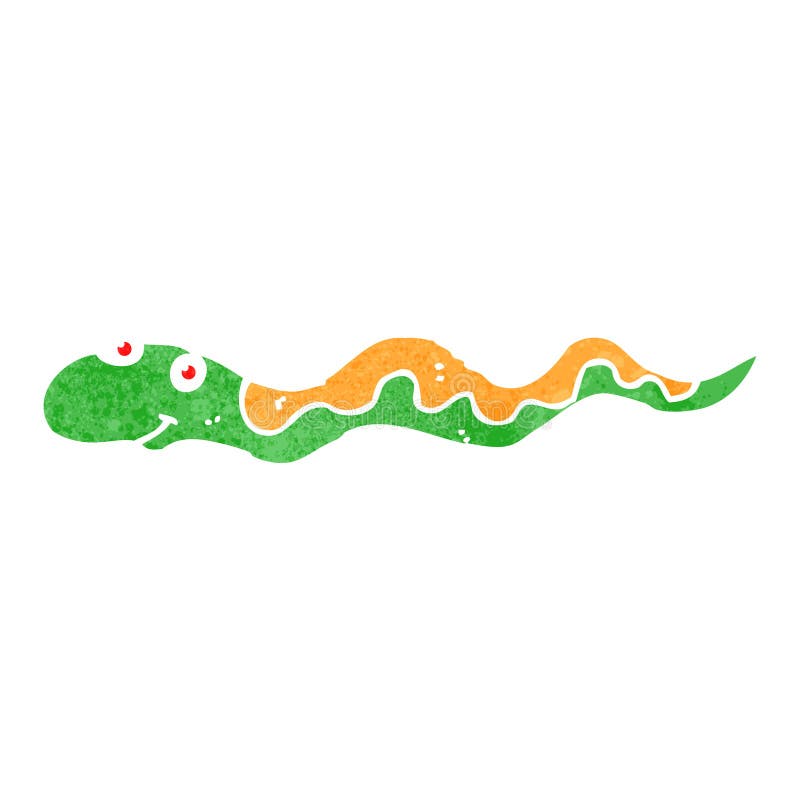 Retro Cartoon Slithering Snake Stock Vector - Illustration of crazy ...