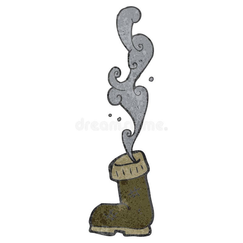 Retro Cartoon Smelly Old Boot Stock Vector - Illustration of retro ...