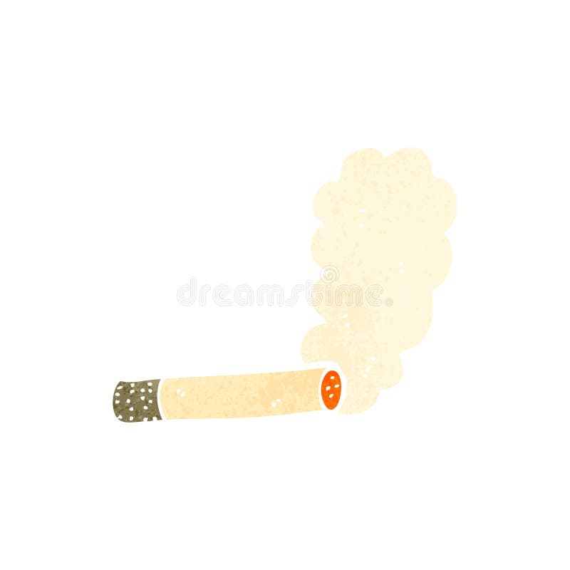 Retro Cartoon Smoking Cigarette Stock Vector - Illustration of cute ...
