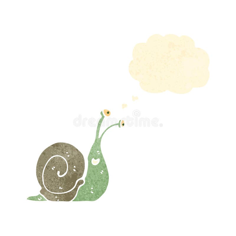 Retro cartoon snail stock vector. Illustration of thinking - 37572274