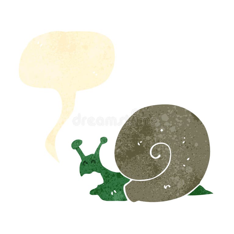 Retro cartoon snail stock vector. Illustration of cloud - 37586917