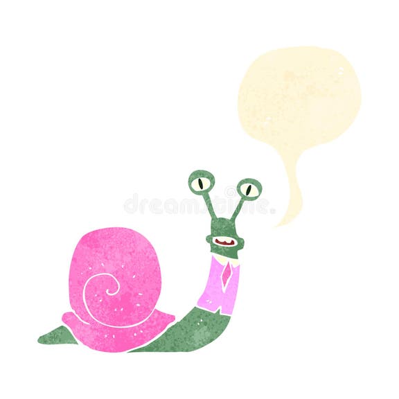 Retro cartoon snail stock vector. Illustration of talking - 37593437