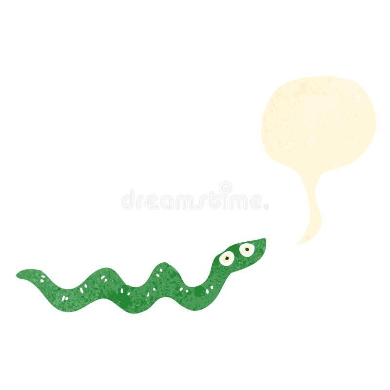 Retro cartoon snake stock vector. Illustration of cloud - 37569075