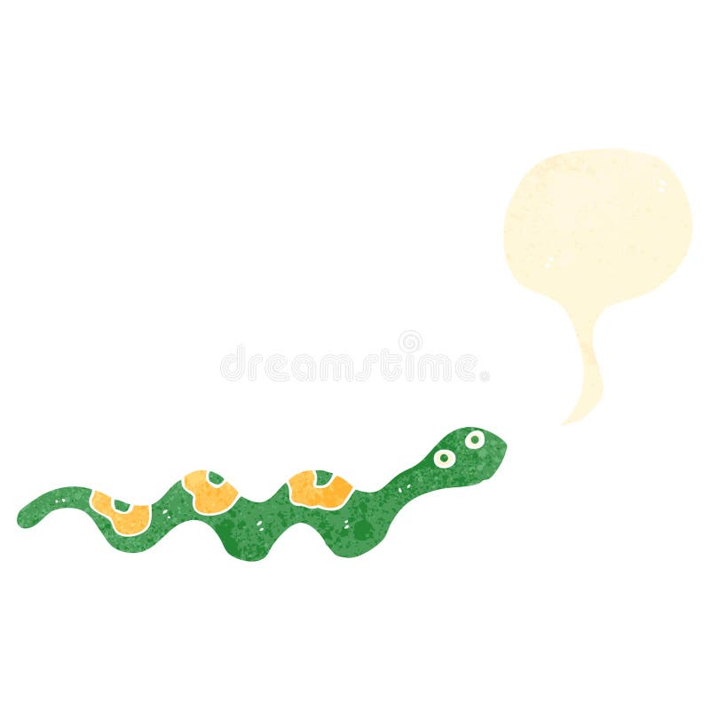 Retro cartoon snake stock illustration. Illustration of hand - 37584208