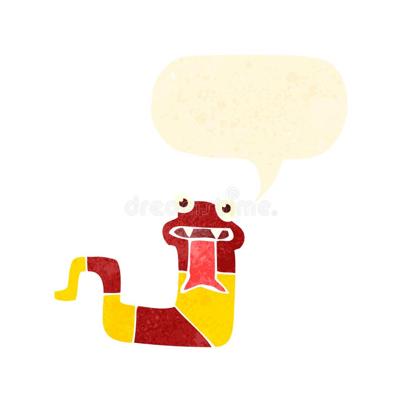 Retro cartoon snake stock vector. Illustration of grunge - 37593554