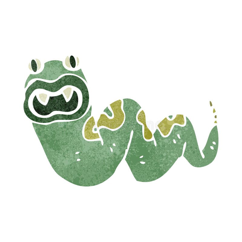 Retro cartoon snake stock vector. Illustration of cartoon - 37595583