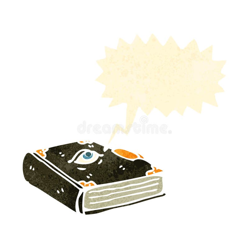 Retro cartoon spell book stock vector. Illustration of balloon - 37578433