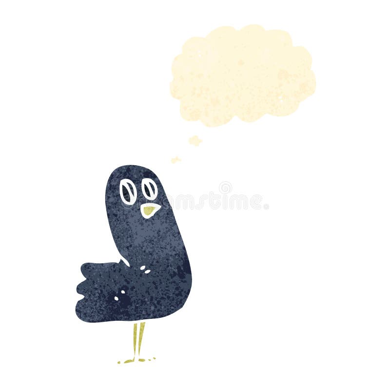 Retro cartoon spooky crow stock vector. Illustration of spooky - 37574381