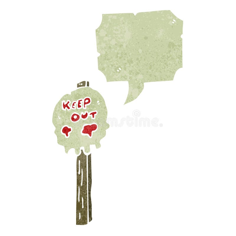 Cartoon keep out sign stock vector. Illustration of doodle - 38058469