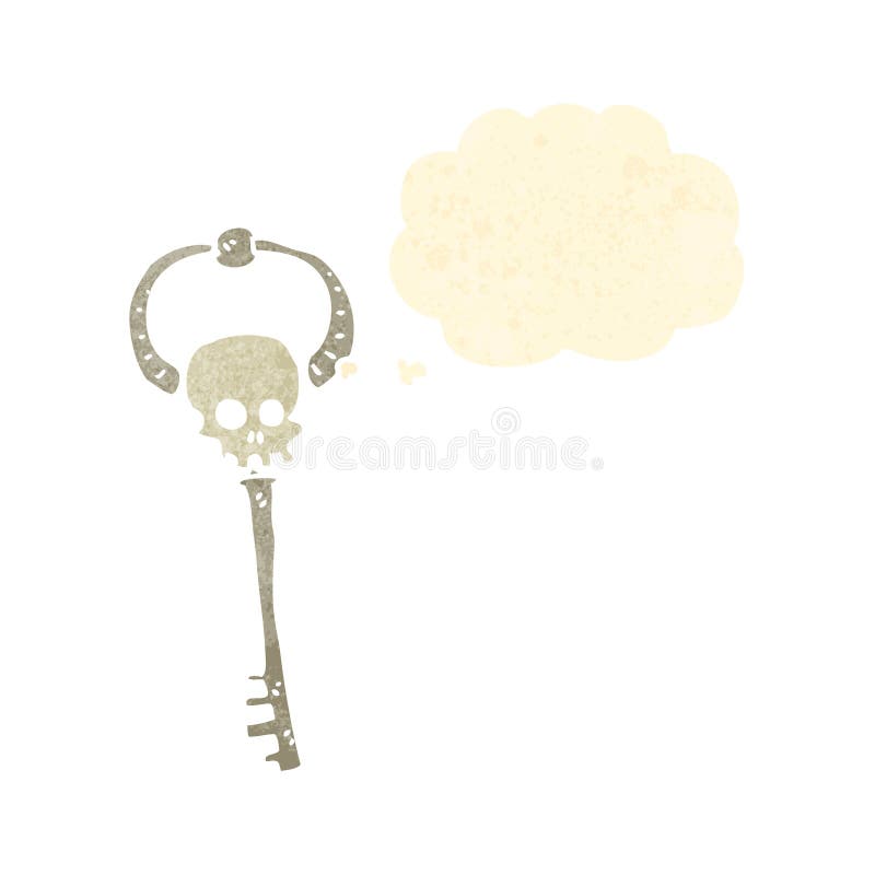 Retro cartoon spooky key stock vector. Illustration of traditional ...