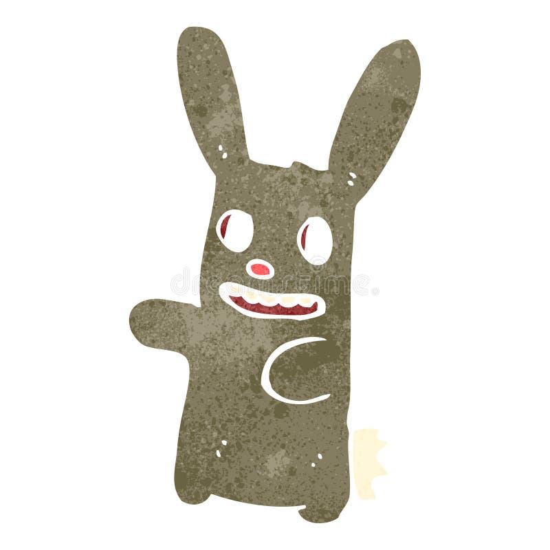 Spooky Rabbit Halloween Cartoon Saying Hello Stock Vector ...