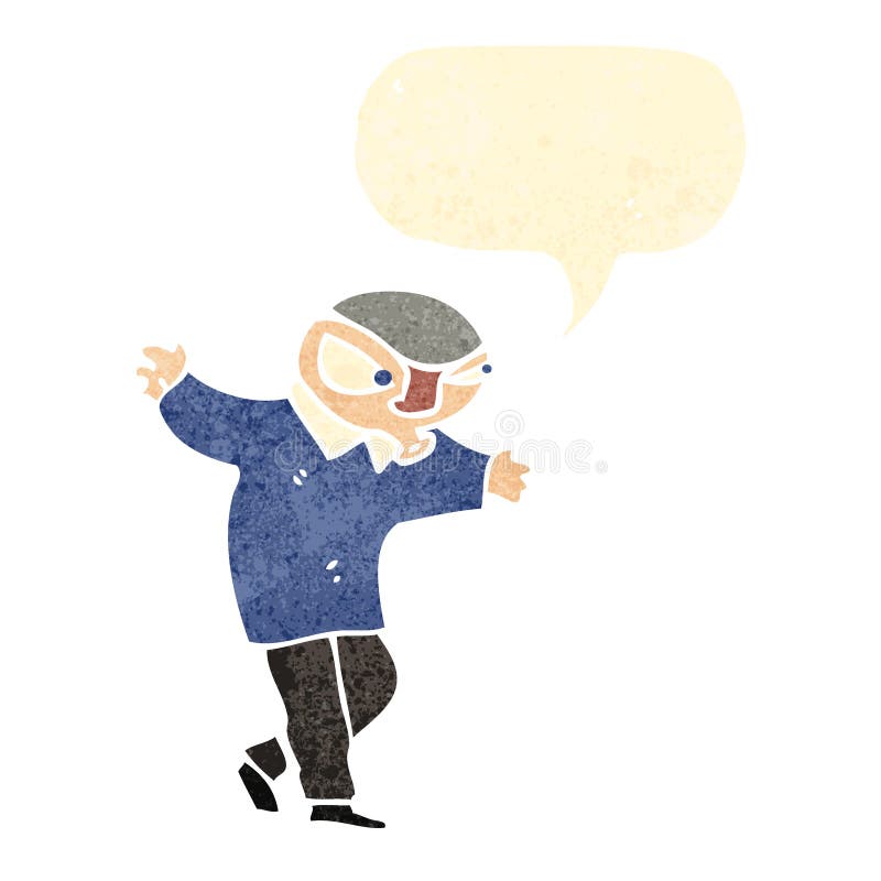 Retro Cartoon Spooky Stranger Stock Vector - Illustration of hand ...