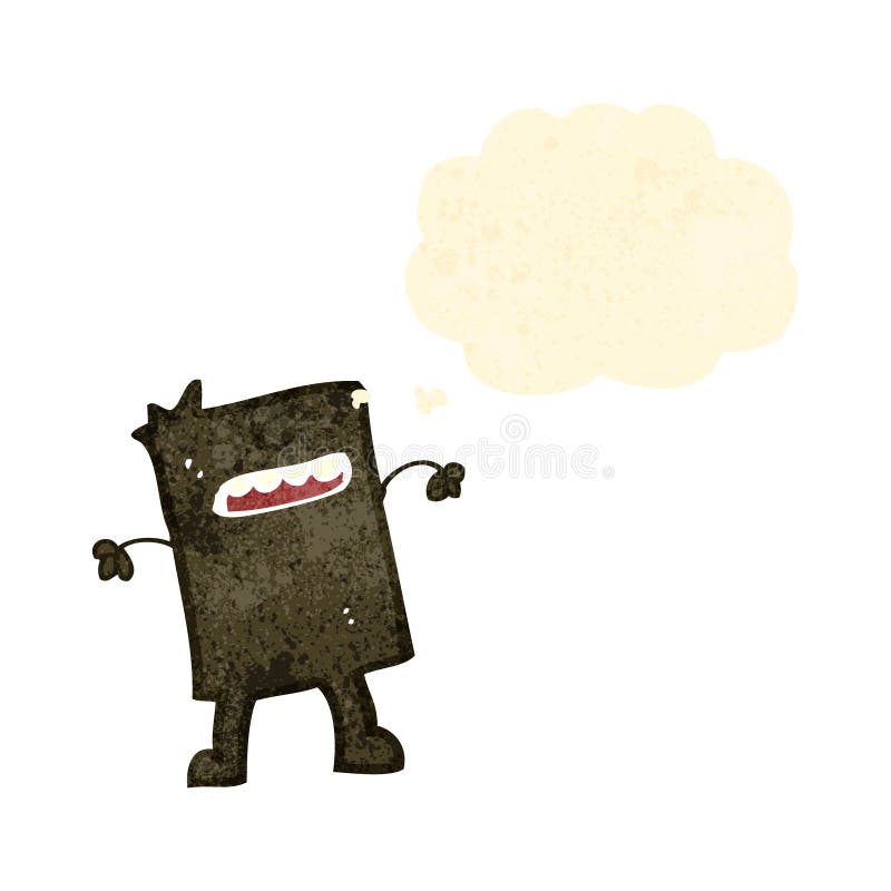 Retro cartoon square man stock vector. Illustration of hand - 37592700