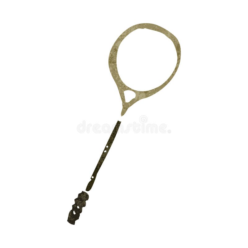 Retro Cartoon Squash Racket Stock Vector - Illustration of traditional ...