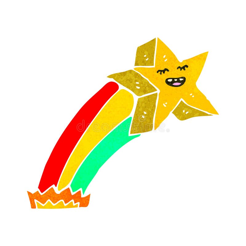 Retro cartoon star stock vector. Illustration of hand - 37595132