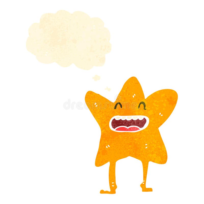 Retro Cartoon Star Character Stock Vector - Illustration of drawing ...