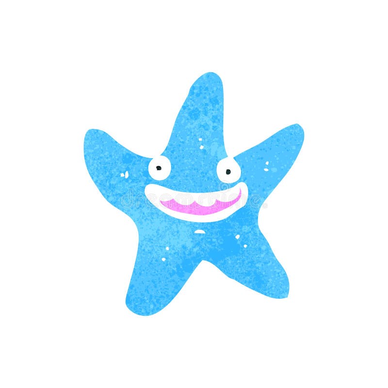 Starfish retro cartoon stock vector. Illustration of texture - 37580480