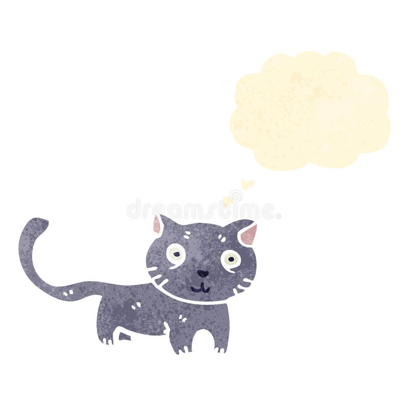 Retro cartoon staring cat stock vector. Illustration of bubble - 37574611