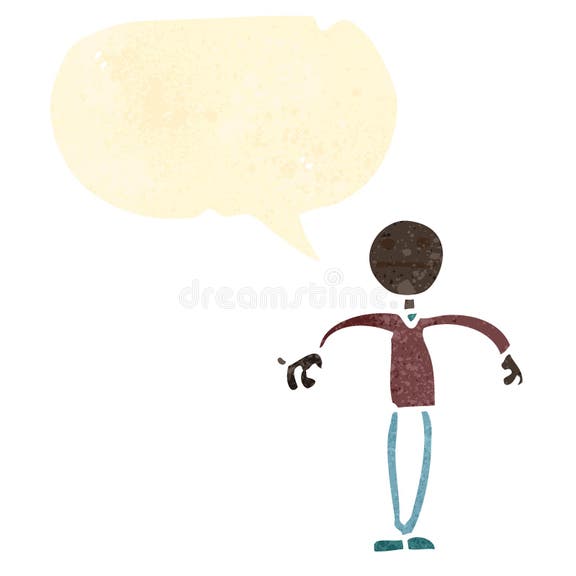 Retro cartoon stick man stock vector. Illustration of colorful - 37580022