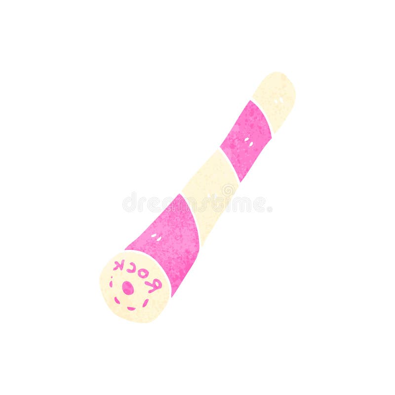 Retro Cartoon Stick of Rock Stock Vector - Illustration of colorful ...