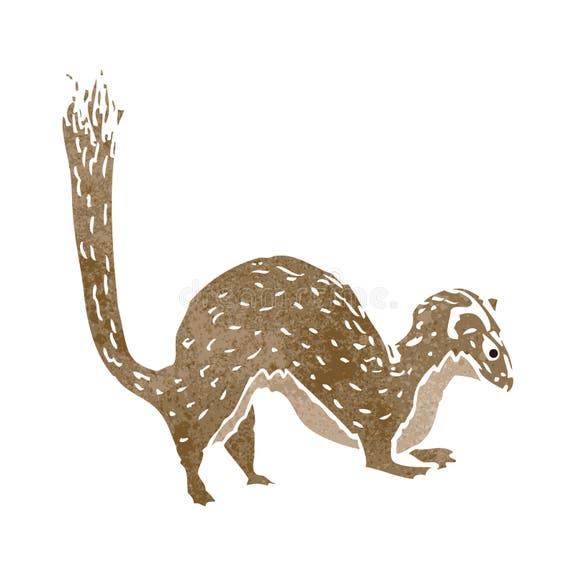 Retro cartoon stoat stock vector. Illustration of hand - 37595372
