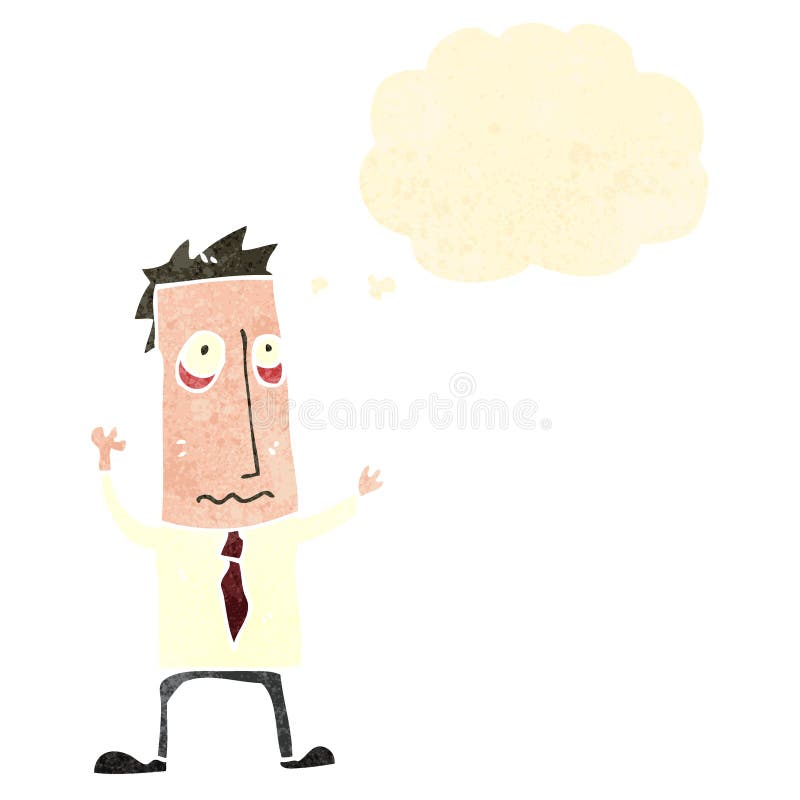 Retro Cartoon Stressed Out Man Stock Vector - Illustration of character ...