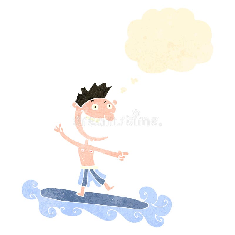 Retro cartoon surfer man stock vector. Illustration of character - 37591824