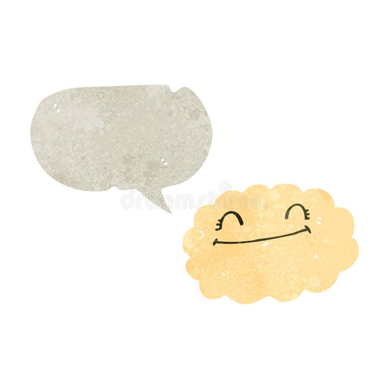 Retro Cartoon Talking Cloud Stock Vector - Illustration of hand, funny ...