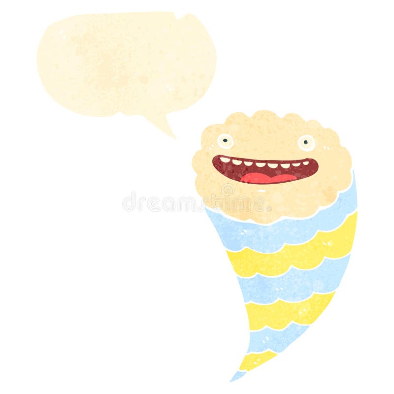 Retro Cartoon Talking Cloud Symbol Stock Vector - Illustration of ...